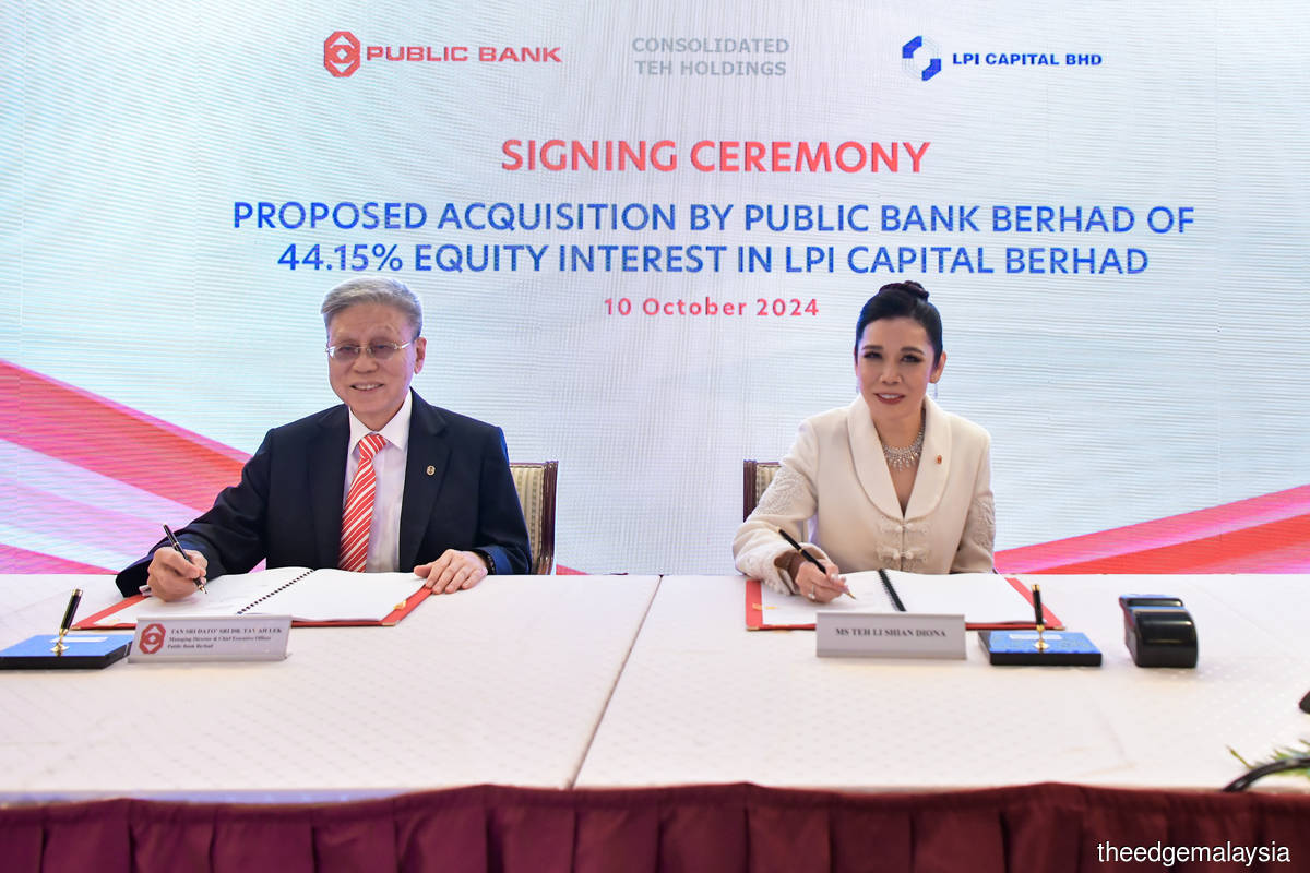 Public Bank to Acquire 44.15% Stake in LPI Capital for RM1.72 Bil ...