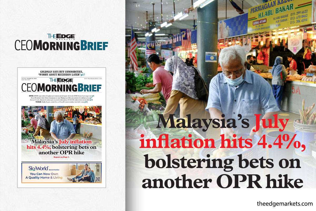 Malaysia's July inflation hits 4.4%, bolstering bets on another OPR hike