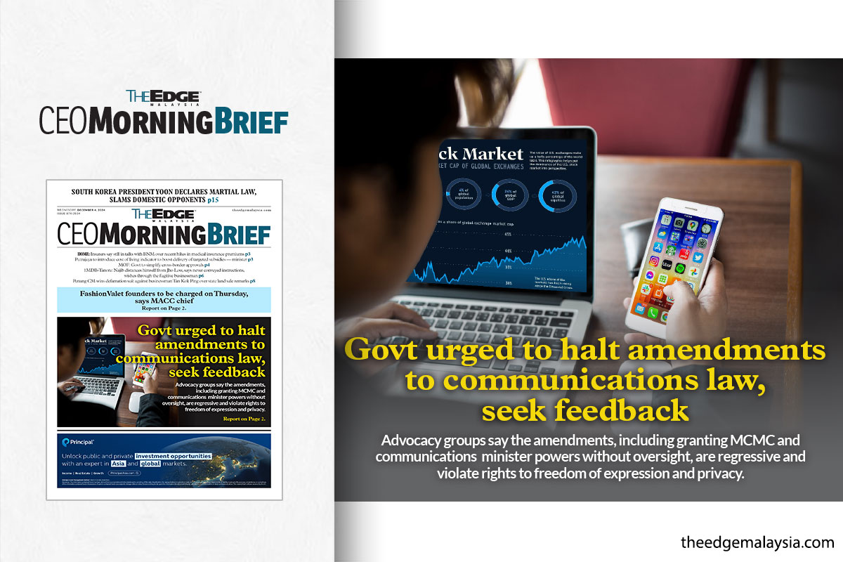 Govt urged to delay amendments to Communications and Multimedia Act ...