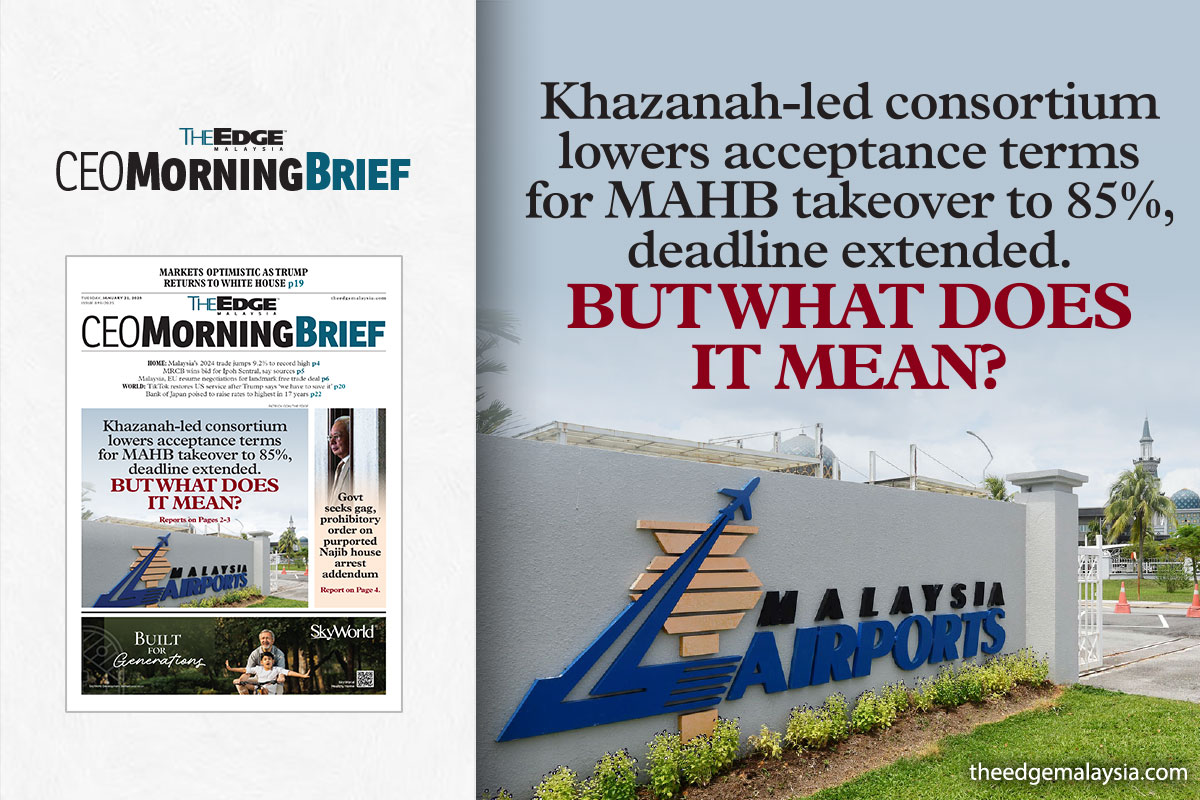 Khazanah-led consortium lowers acceptance terms for MAHB takeover to 85 ...