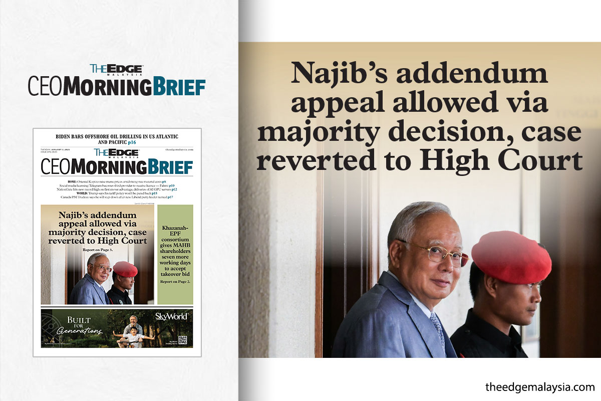 Najib's addendum appeal allowed via majority decision, case reverted to High Court