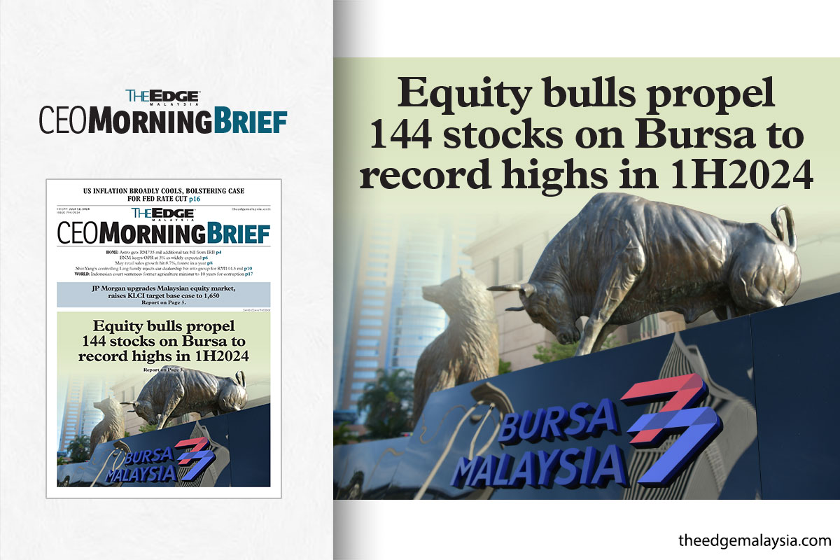 Equity bulls propel 144 stocks on Bursa to record highs in 1H2024