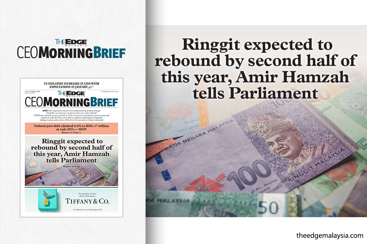 Ringgit expected to rebound to 4.50 by second half of this year, Amir Hamzah tells Parliament