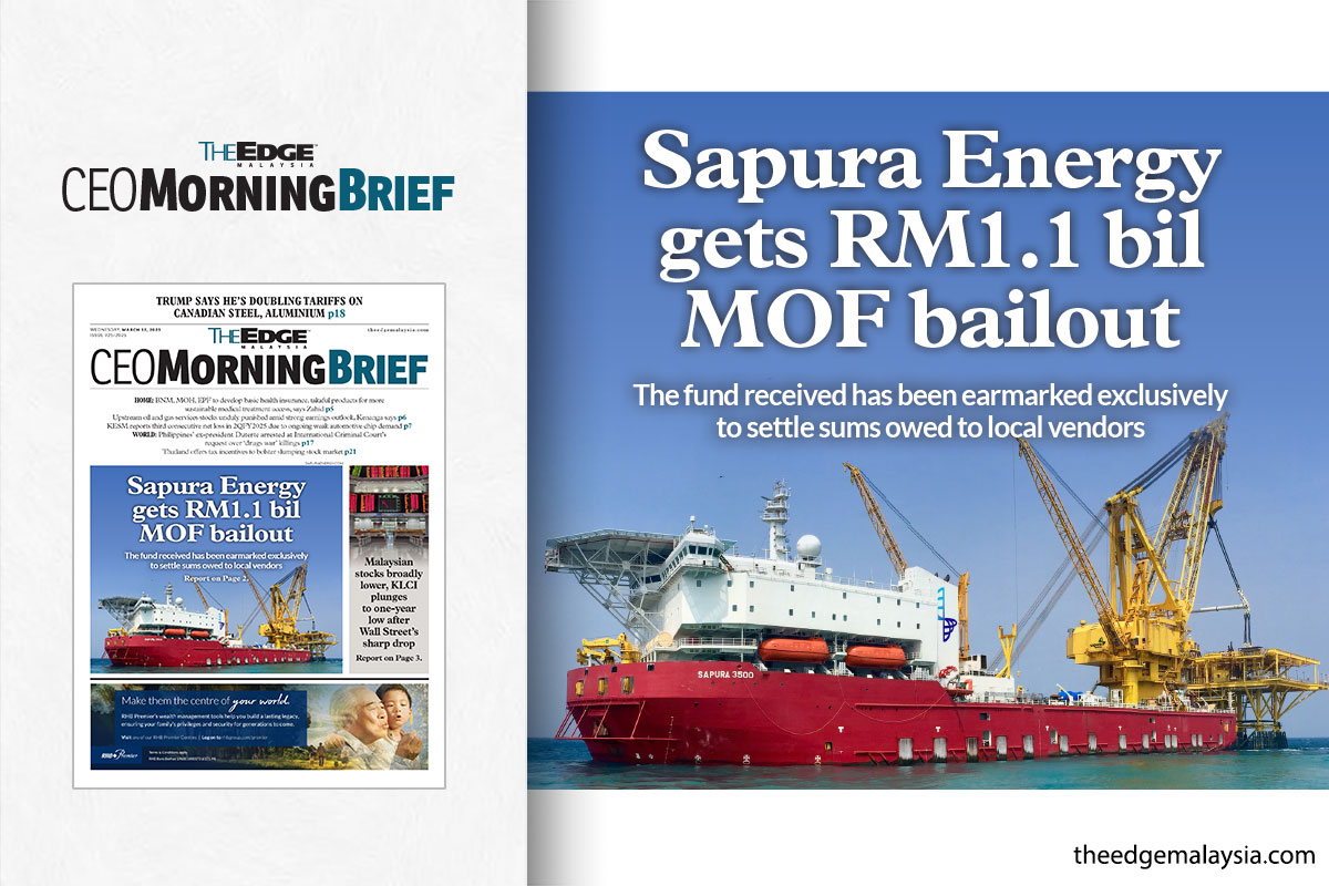 MOF injects RM1.1 bil to settle Sapura Energy's debts