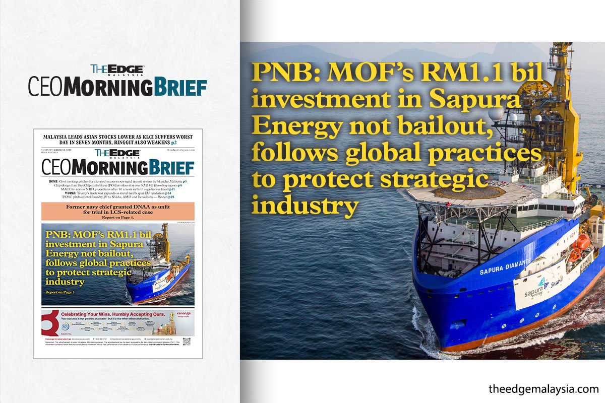 PNB: MOF's RM1.1 bil investment in Sapura Energy not bailout, follows ...