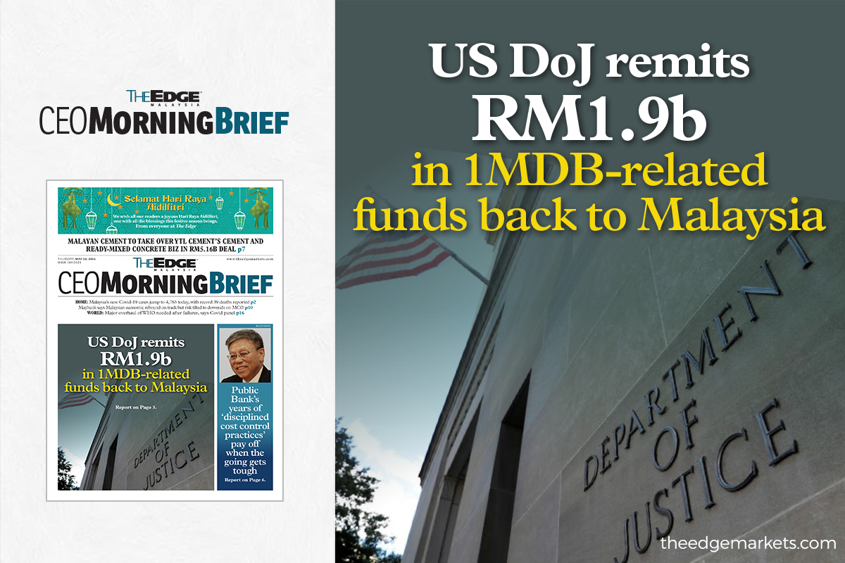 US DoJ remits RM1.9b in 1MDB-related funds back to Malaysia