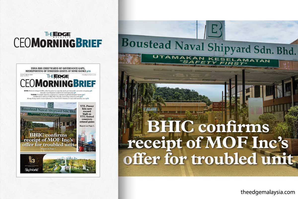 BHIC confirms receipt of MOF Inc's offer for troubled unit