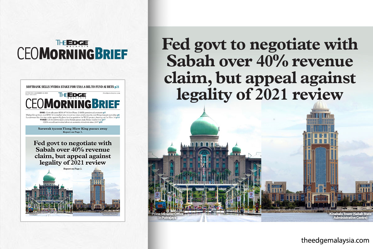 Fed govt to negotiate with Sabah over 40% revenue claim, but appeal ...