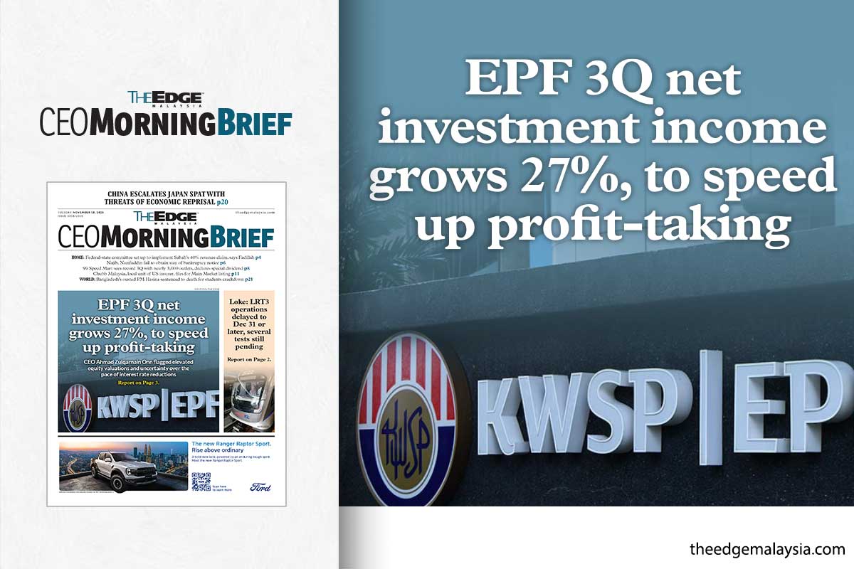 EPF 3Q net investment income grows 27%, to speed up profit-taking