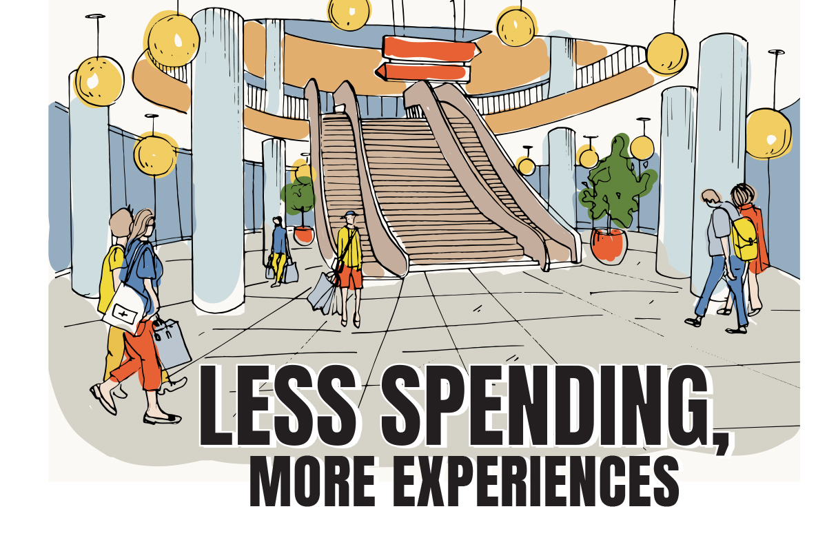 Less spending, more experiences