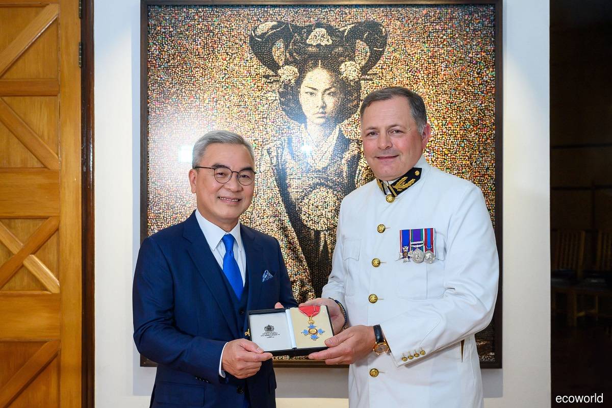 EcoWorld's Tan Sri Liew Kee Sin receives his honorary CBE