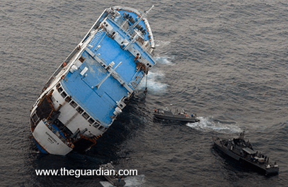 Sunken South Korean ferry slowly emerges three years after disaster