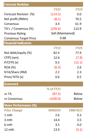 TA Securities forecasts RM8.1m core loss in FY2023 for Ann Joo